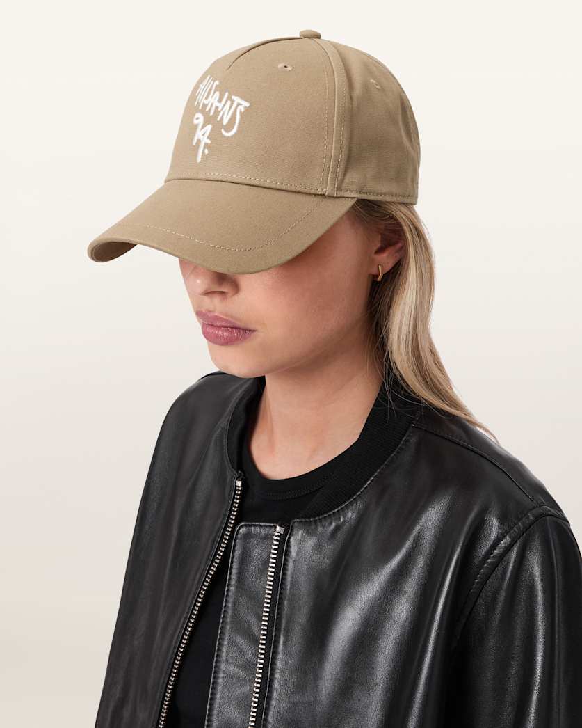 Spray Logo Baseball Cap BROWN/CHALK WHITE | ALLSAINTS